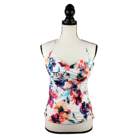 Bar III | Swim | Bar Iii Floral Halter Strap Tie Back Tankini Top ...